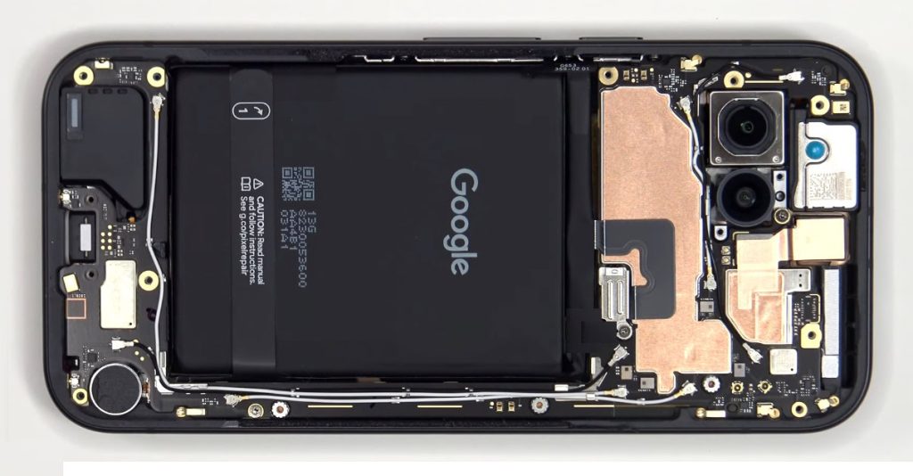 Google pixel 9a, il video smontaggio che svela i segreti interni